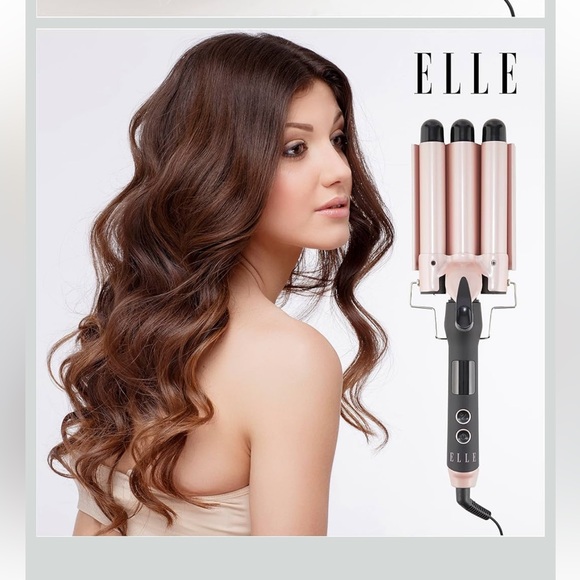 Elle | Hair | Elle Triple Barrel Hair Waver Pink And Black | Poshmark